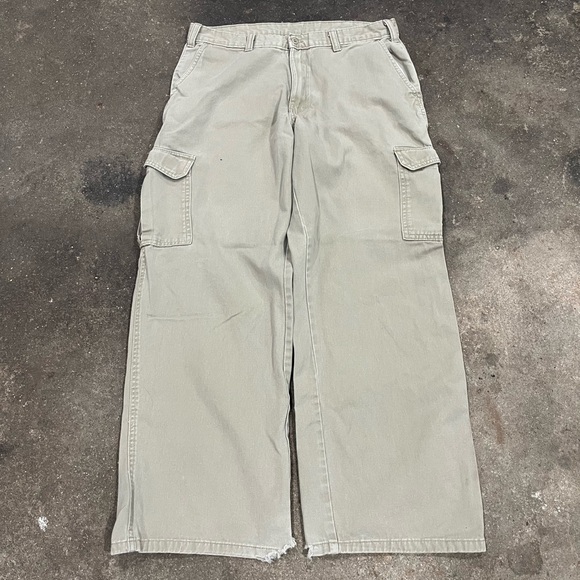 Dickies | Pants | Dickies Tan Beige Work Cargo Pants Baggy Relaxed Fit ...
